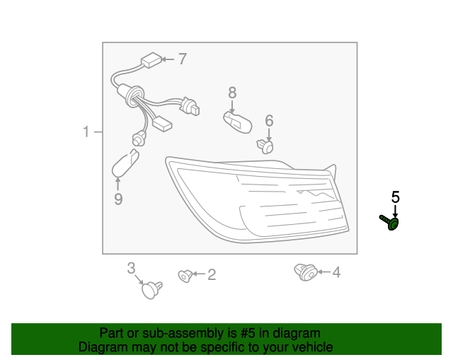 2000-2019 Mazda Tail Lamp Assembly Screw 9987-80-516B | TascaParts.com