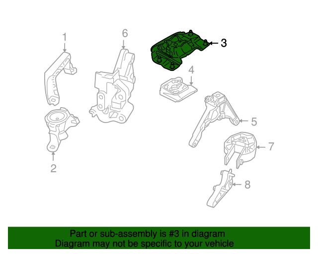 31316498 - Engine Mount 2006-2013 Volvo | AutoNationParts.com