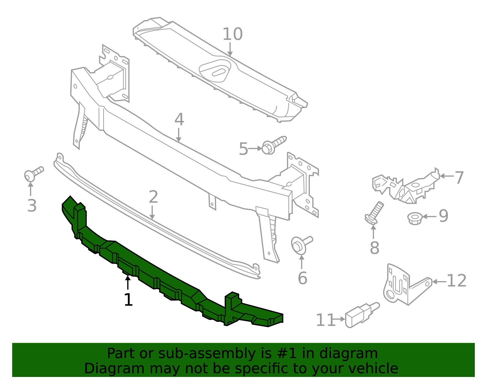 83A-807-550-A - Bumper Impact Absorber 2019-2024 Audi Q3 | Audi OEM Parts