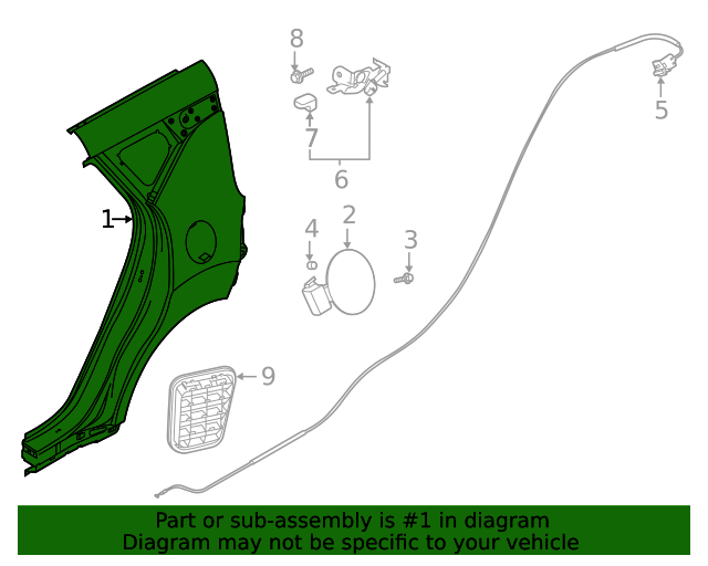 71503-K0C00 - Quarter Panel 2020-2024 Kia Soul | Kia.Parts Store