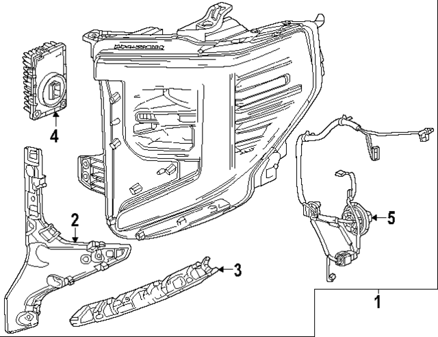 2023-2024 GMC Sierra 1500 Headlamp 85604124 | Auto Parts Express