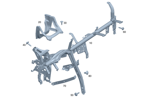 Crossmember Under Instrument Panel for 2024 Mercedes-Benz EQB 350 ...