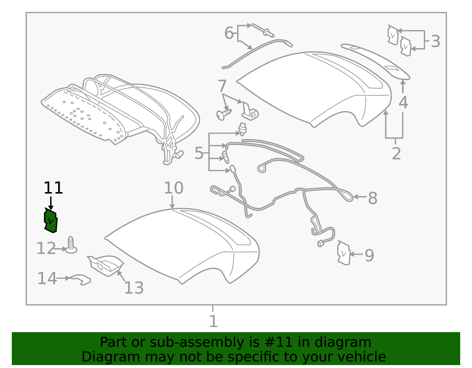 8S7-898-051 - Headliner Hardware Kit 2016-2023 Audi TT Quattro ...