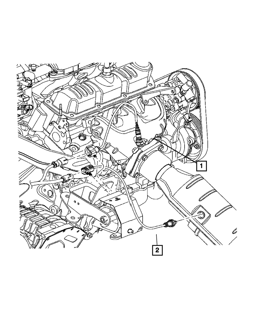 2004-2011 Mopar Oxygen Sensor, Left Side, After Catalyst 56029050AA ...