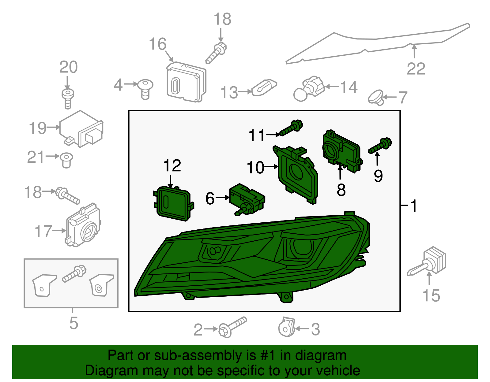 2015-2017 Volkswagen Touareg Headlamp Assembly 7P0-941-754 | OEM Parts ...