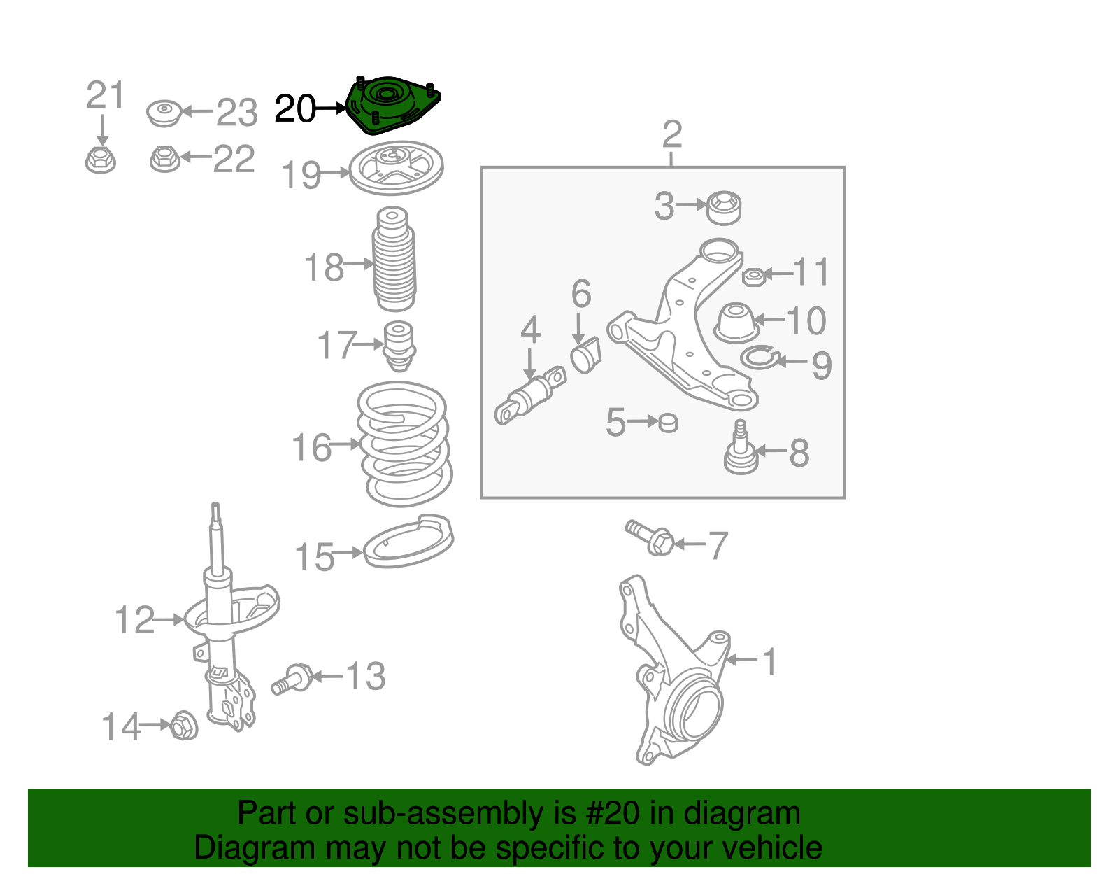 2004-2009 Kia Mount Base 54610-2D100-DS | Kia Automotive Parts