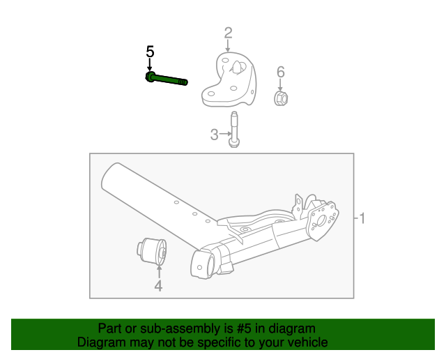 W500553-S442 - Bushing Bolt 2011-2022 Ford | AutoNationParts.com