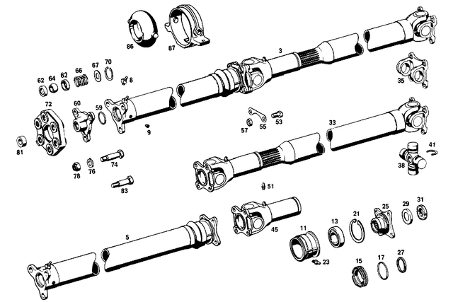 111-410-29-01 - Propeller Shaft 1954-1965 Mercedes-Benz | Mercedes-Benz ...