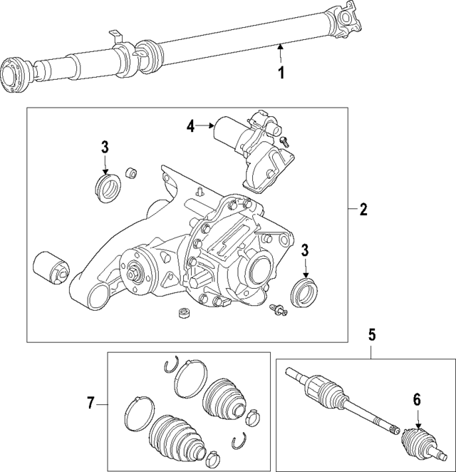 Genuine OEM Drive Shaft Part# LR050890 Fits 2014-2016 Land Rover LR4 ...