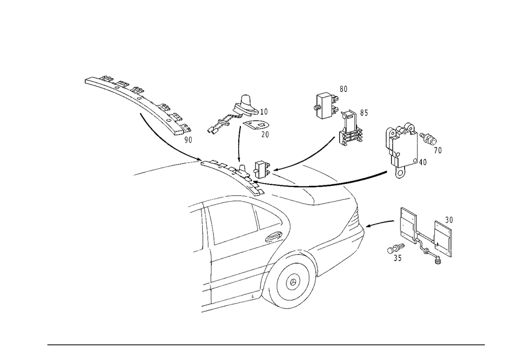 220-820-13-75 - Antenna | World Mercedes-Benz Parts