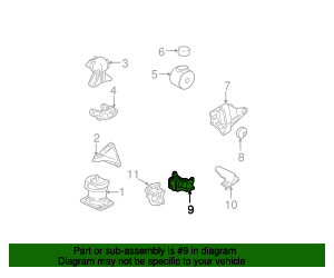 50805-S3V-A81 - Rubber Front Transmission Mounting - 2003-2005 Honda ...