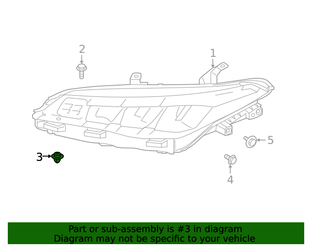 90189-06238 - Headlamp Assembly Grommet - 2017-2021 Toyota | OEM ...