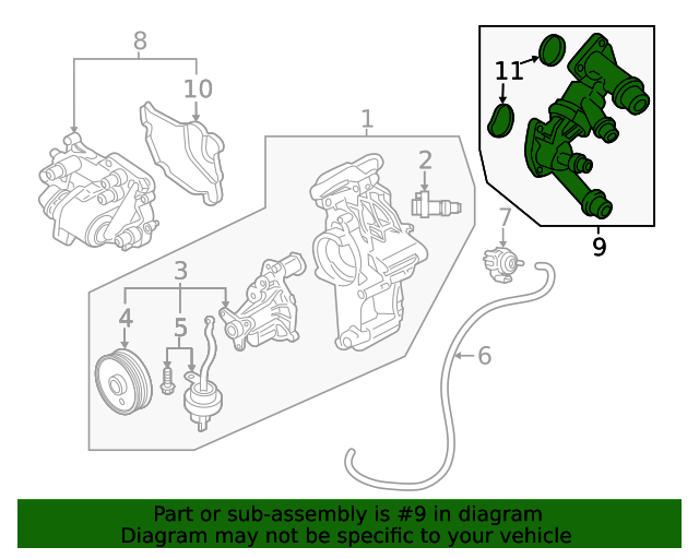 11538576289 - 2018 BMW Thermostat Housing (11-53-8-576-289) | BMW of ...