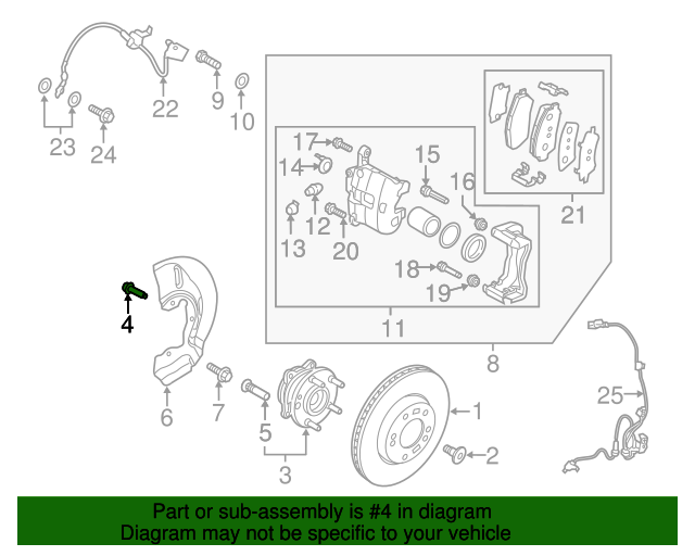 2013-2023 Hyundai Hub Assembly Mount Bolt 54561-2B100 | OEM Parts Online