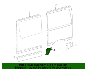 9076371800 - Wheelhouse Panel 2019-2024 Mercedes-Benz | Mercedes-Benz ...