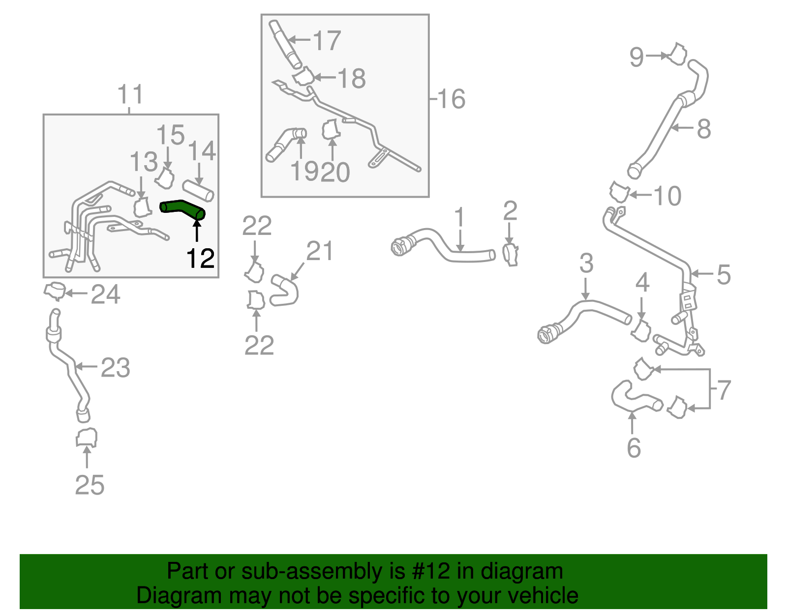 2015 Volkswagen Hose 04L-121-051-A | OEM VW Parts Haus
