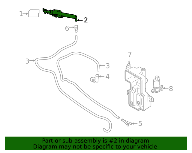 2019-2020 Volvo XC40 Headlamp Washer - Driver's Side (LH) 31457284 ...