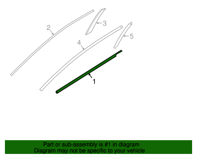 2016-2023 Nissan Maxima Door Belt Molding 80820-4RA0A | AutoNationParts.com