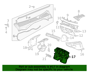 2021-2022 Chevrolet Trailblazer Dash Panel Inner Insulator 60006990 ...