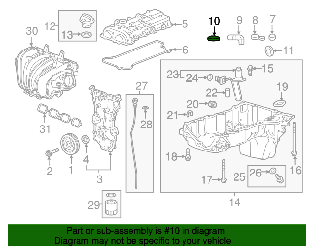 2013-2023 GM Inner Intake Side Valve Cover Gasket 12634516 GM ...