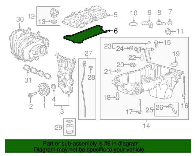 2013-2023 GM Valve Cover Gasket 12635953 GM | GMPartsDirect.com