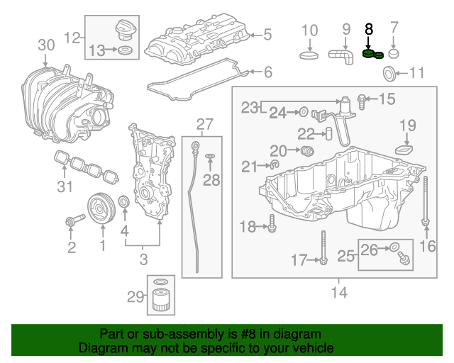 2013-2023 GM Inner Valve Cover Gasket 12635744 GM | GMPartsDirect.com