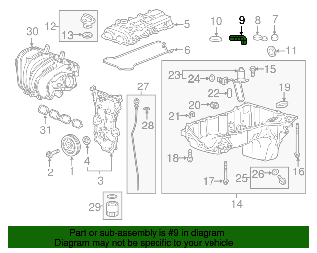 2013-2023 GM Inner Exhaust Side Valve Cover Gasket 12634517 GM ...