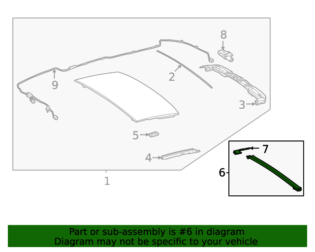 223-780-30-00-64-8W25 - Sunroof Roller Blind Mercedes-Benz USA Parts