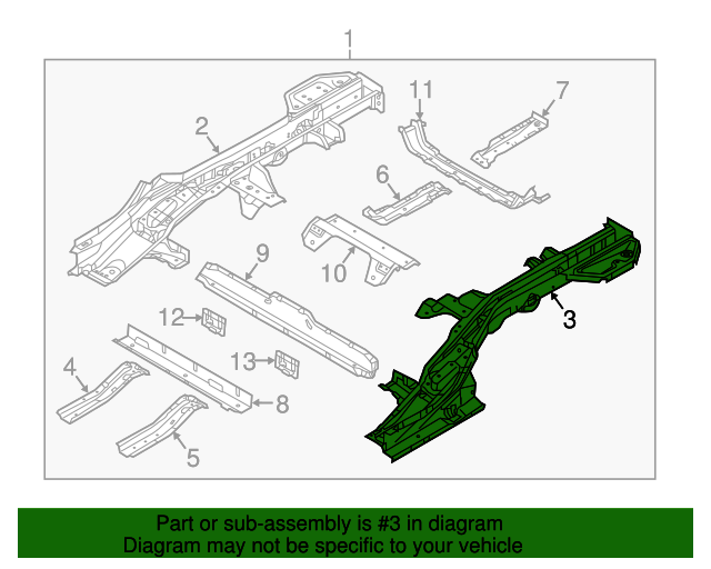 65710-G2000 - Side Member - 2017-2022 Hyundai Ioniq | World OEM Parts ...