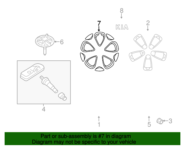 2014-2019 Kia Soul Wheel Cover 52960-B2100 | OEM Parts Online