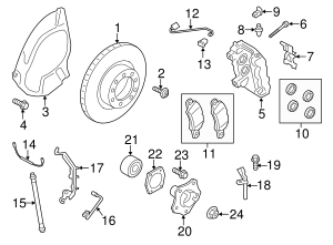 9P1-615-124-L - Disc Brake Caliper 2014-2019 Porsche 911 ...