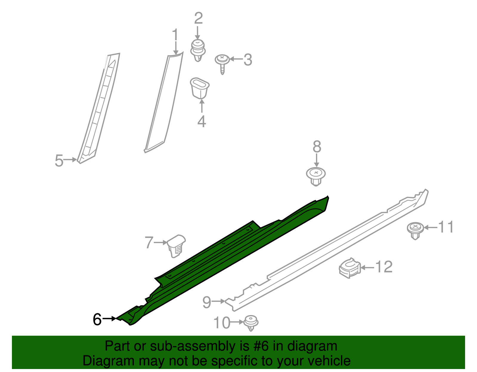 51-77-7-382-181 - Rocker panel trim, primed, left 2014-2024 Mini Cooper ...