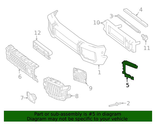 2016-2018 Mercedes-Benz G 550 Energy Absorber 463-885-07-00 | MB OEM Parts