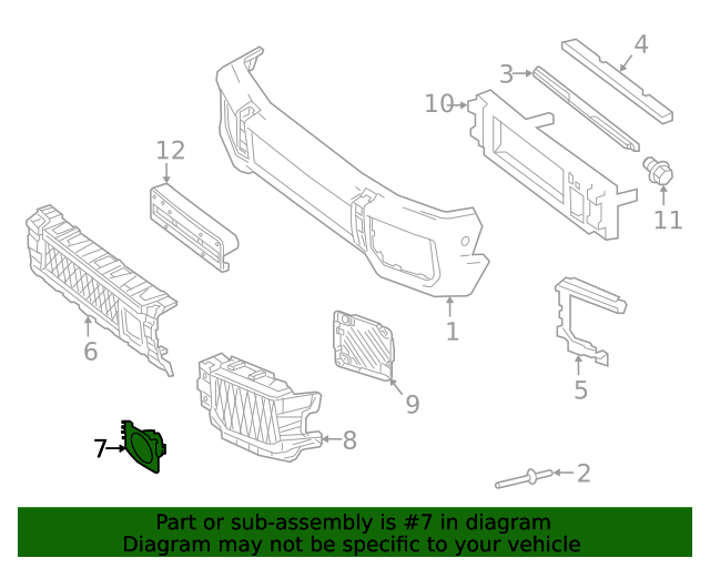 463-885-12-00 - Cruise Control Distance Sensor Bracket 2016-2018 ...