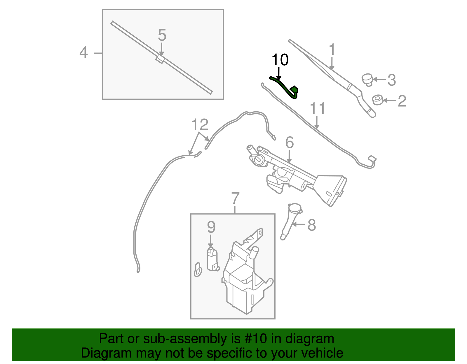 2009-2014 Nissan Maxima Washer Nozzle 28932-9N00A | Temecula Nissan Parts