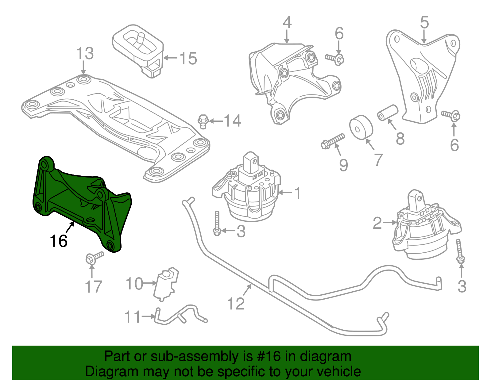 2012-2016 BMW Support Bracket 22-32-6-781-229 | BMW Parts Online Hub