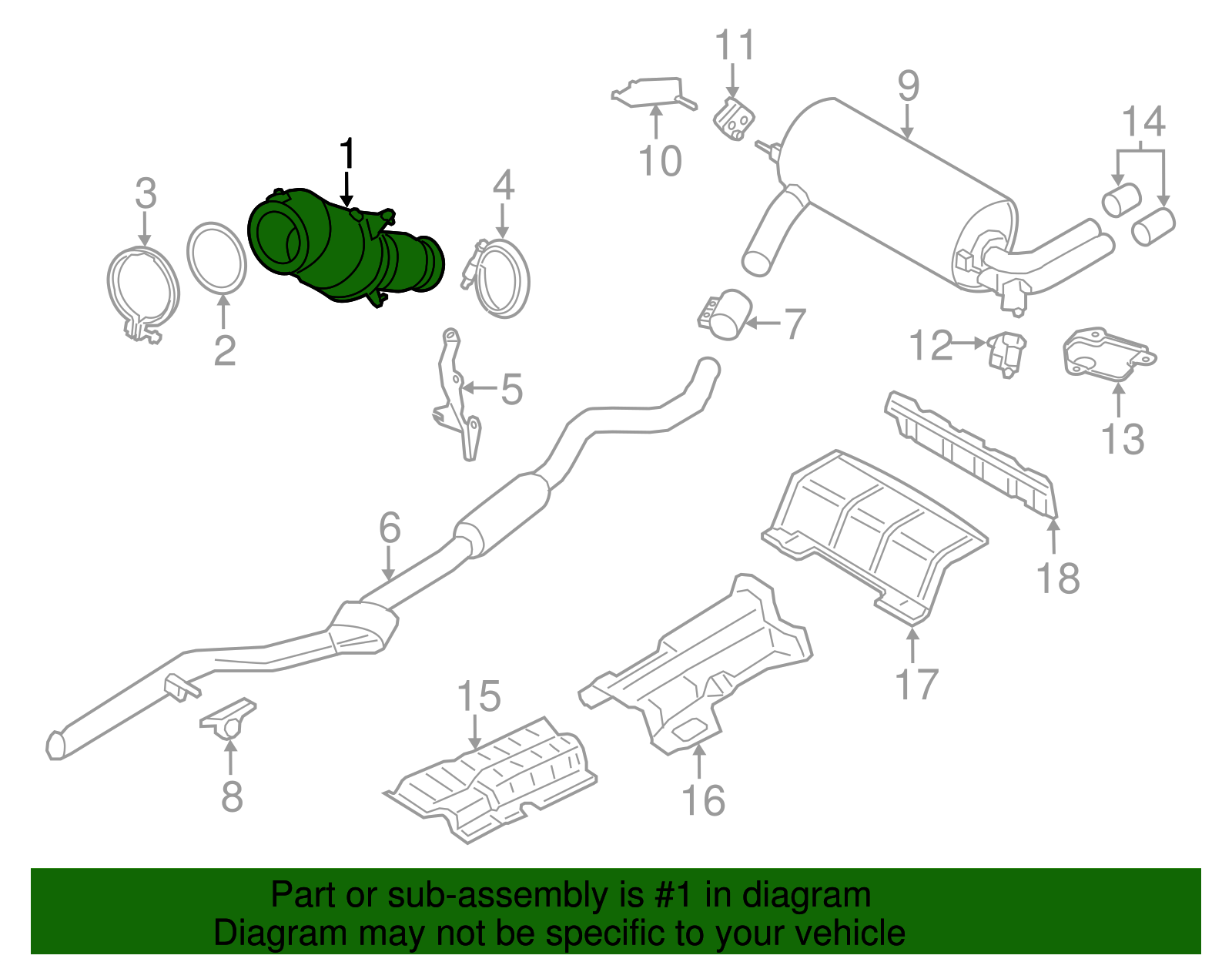 18-30-7-607-665 - Catalytic Converter - 2012-2016 BMW | Buy BMW Parts Now