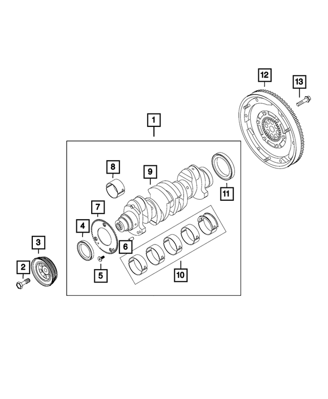 MOPAR REAR MAIN CRANKSHAFT SEAL - 68133295AA - 68133295AA | Mopar ...