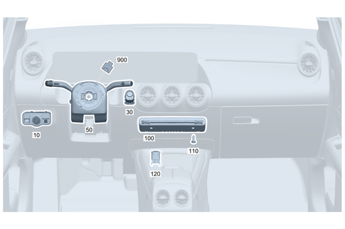 Switch in Instrument Panel and Center Console for 2024 Mercedes-Benz ...