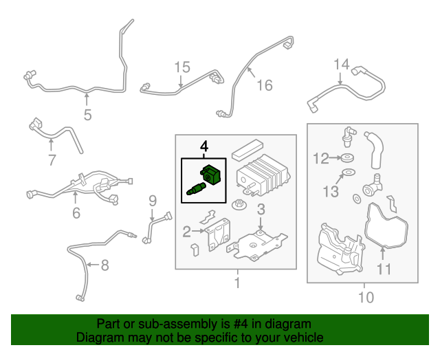 2018-2020 Ford EcoSport Vapor Canister Purge Solenoid GN1Z-9D289-A ...