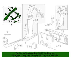 2015-2022 GM Platinum Driver Side A-Pillar Trim Panel 84793121 | GM ...