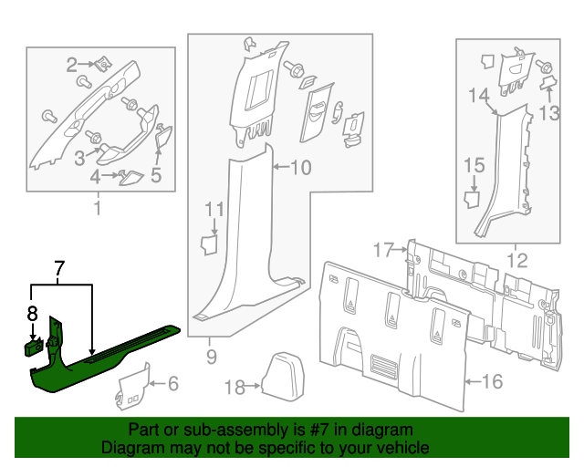F Molding - Passenger Side (RH) 84694484 | TascaParts.com