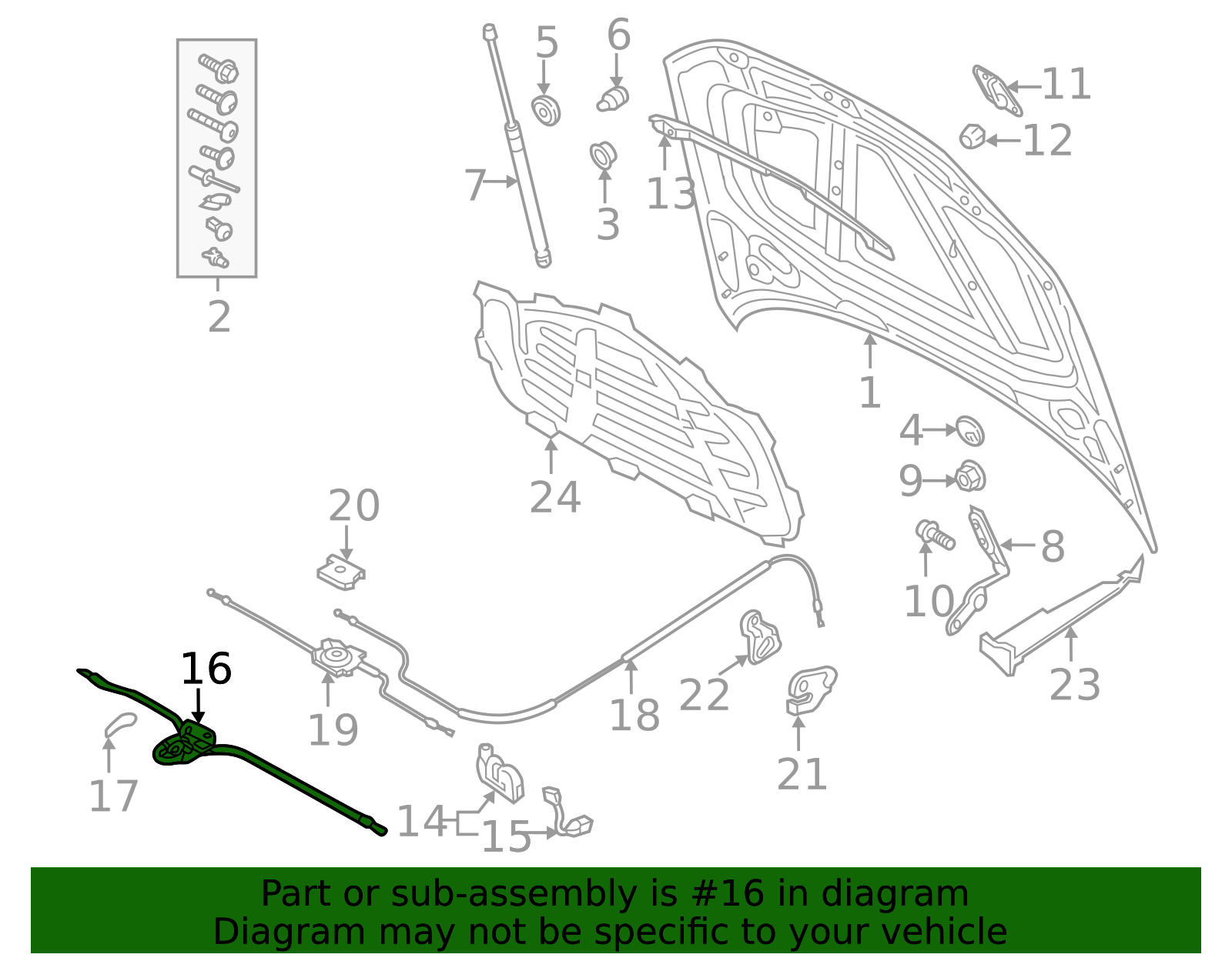8Y0-823-529 - Release Cable 2022-2024 Audi | AutoNation Parts