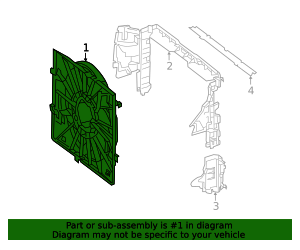 099-906-90-00 - Engine Cooling Fan Assembly 2015-2020 Mercedes-Benz ...