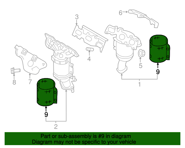 2013-2019 Ford Catalytic Converter Heat Shield DA8Z-5E258-A | OEM Parts ...