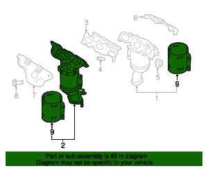 2015-2019 Ford Catalytic Converter With Integrated Exhaust Manifold ...