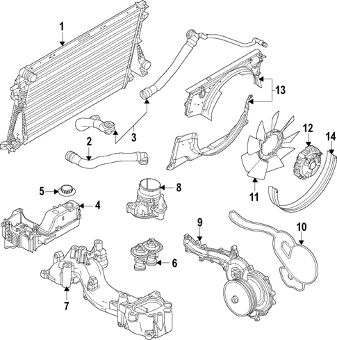 Radiator & Components for 2011 Ford F-350 Super Duty | Ford Parts Catalog