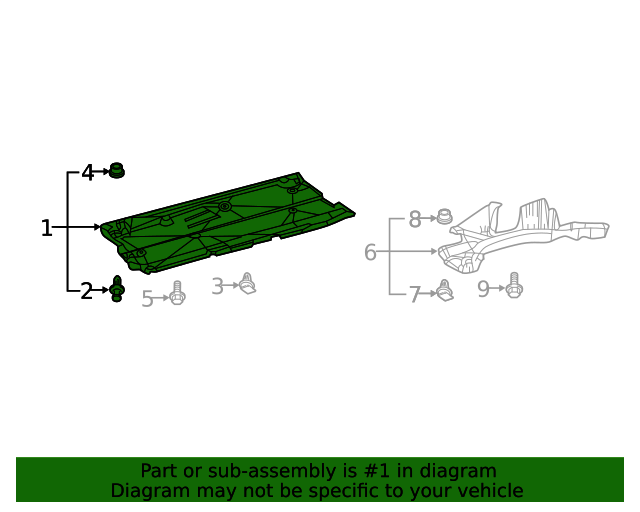 58166-12060 - Floor Pan Splash Shield - 2019-2023 Toyota Corolla | OEM ...