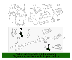 213-492-26-00 - Muffler & Pipe Bracket - 2018-2021 Mercedes-Benz ...