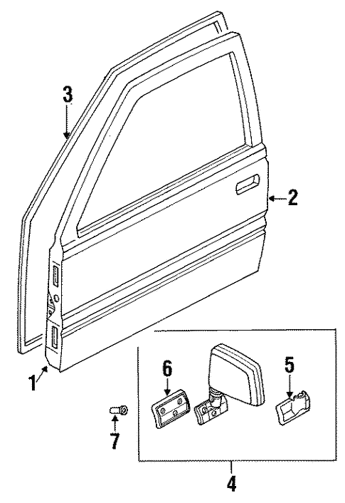 Outside Mirrors for 1993 Isuzu Amigo | Isuzu Parts Center